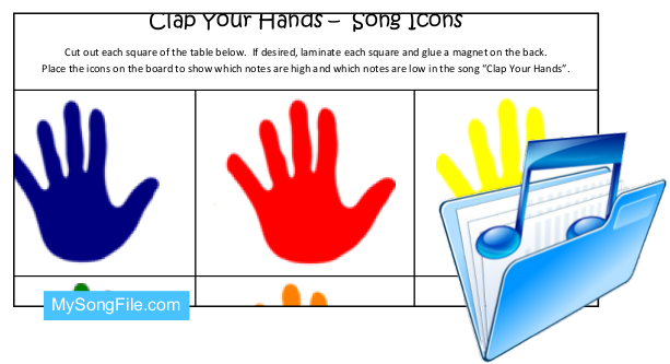 Clap Your Hands (Song Icons Colour) | My Song File