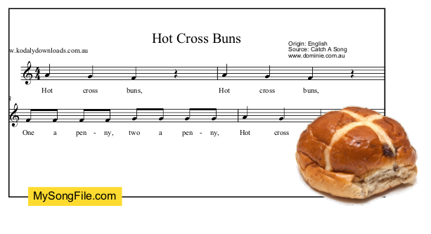Hot Cross Buns | My Song File
