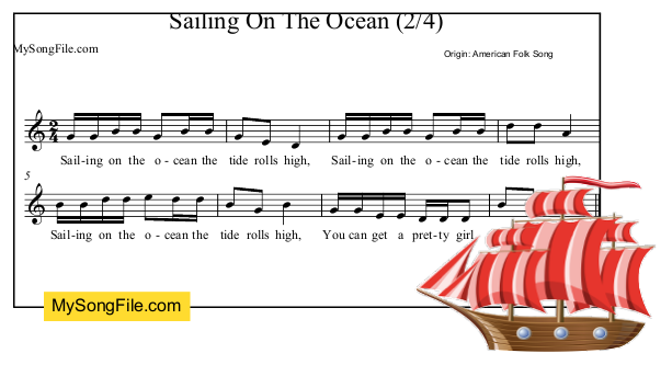 Sailing On The Ocean (2-4) | My Song File