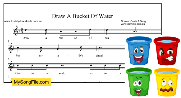 Draw A Bucket Of Water | My Song File