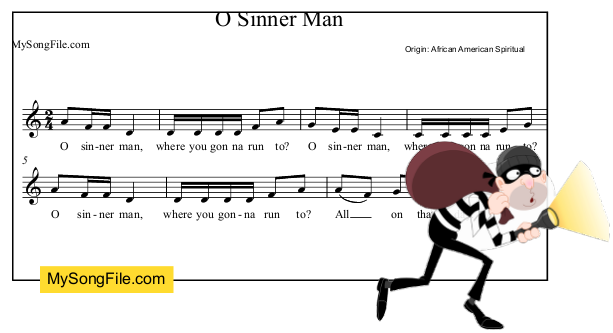 O Sinner Man | My Song File