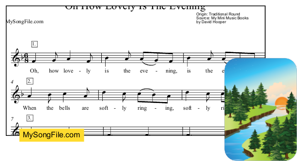 Oh How Lovely Is The Evening (6-8) | My Song File