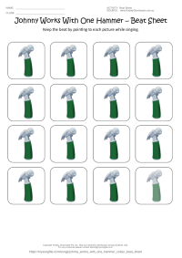 Johnny Works With One Hammer Colour Beat Sheet | My Song File