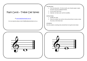 Flash Cards (Treble Clef Notes) | My Song File