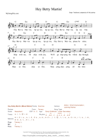 Hey Betty Martin | My Song File