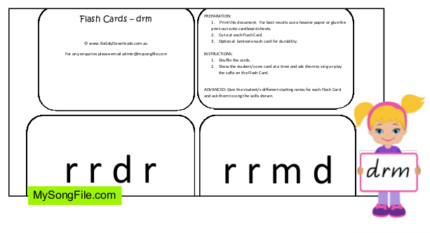 Flash Cards (Melodic drm) | My Song File