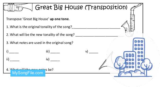 Great Big House In New Orleans (Transposition) | My Song File