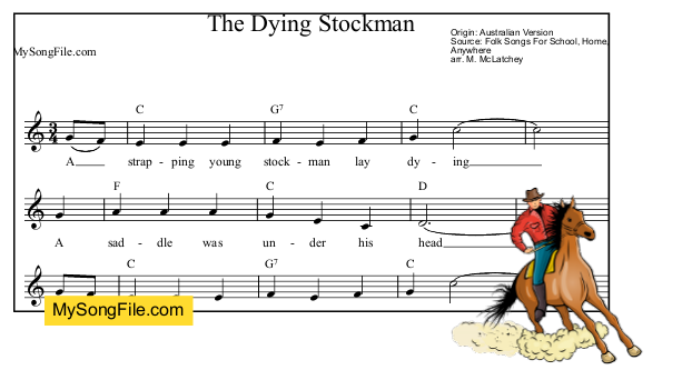 The Dying Stockman | My Song File