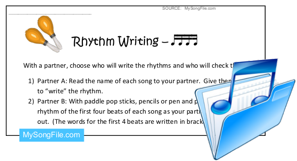 Rhythm Writing Activity (Tika Tika) | My Song File
