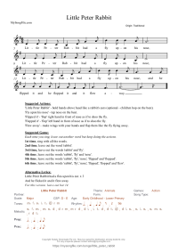 Little Peter Rabbit | My Song File