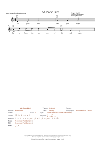 Ah Poor Bird | My Song File