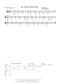 All Things Shall Perish | My Song File