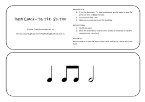 Flash Cards (Rhythm Ta Ti-Ti Sa Too And Tika Tika) | My Song File