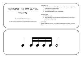 Flash Cards (Rhythm Ta Ti-Ti Sa Too And Tika Tika) | My Song File