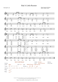 Had A Little Rooster | My Song File