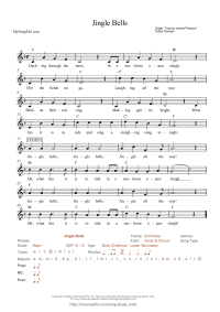 Jingle Bells - G Major | My Song File