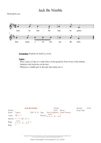 Jack Be Nimble | My Song File
